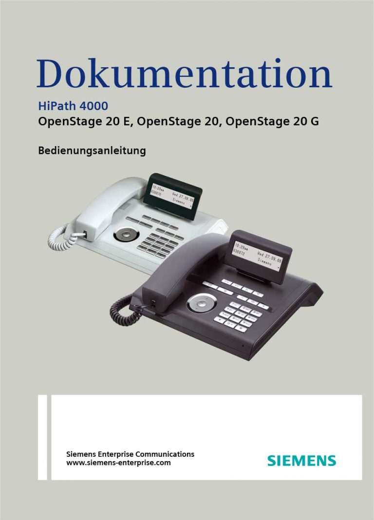 Bedienungsanleitung OpenStage | TKNS – Telefonanlagen & Service